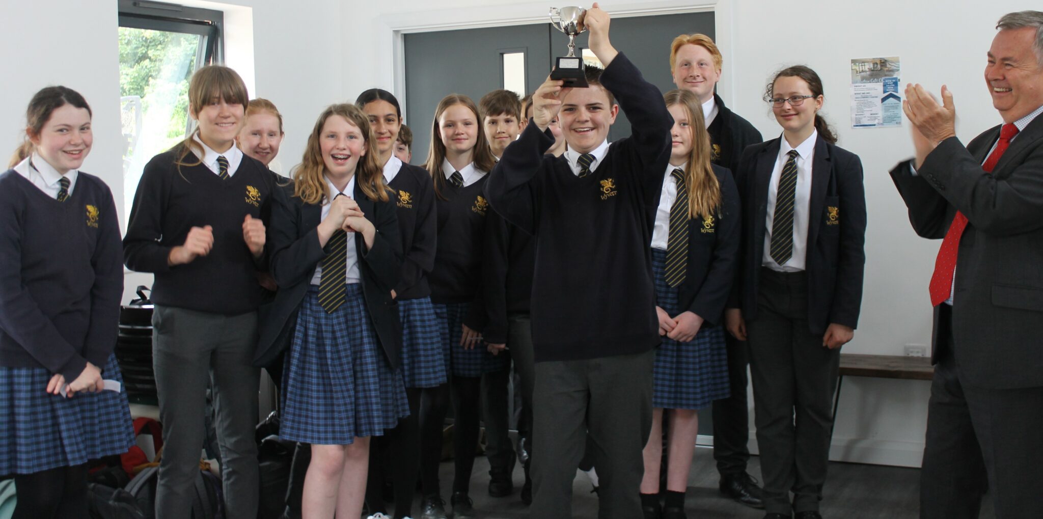 Wyvern College students presented with their winner's trophy ...